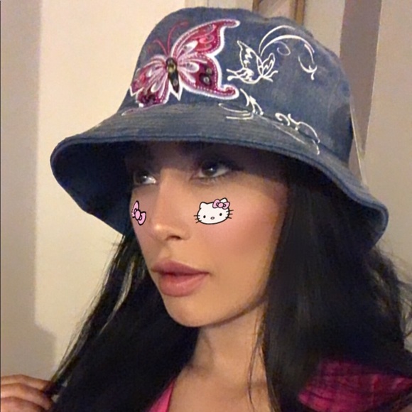 Vintage | Accessories | Butterfly Y2k Bucket Hat | Poshmark